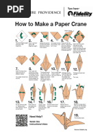 Traditional Origami Crane Instructions | PDF | Origami | Printing Materials