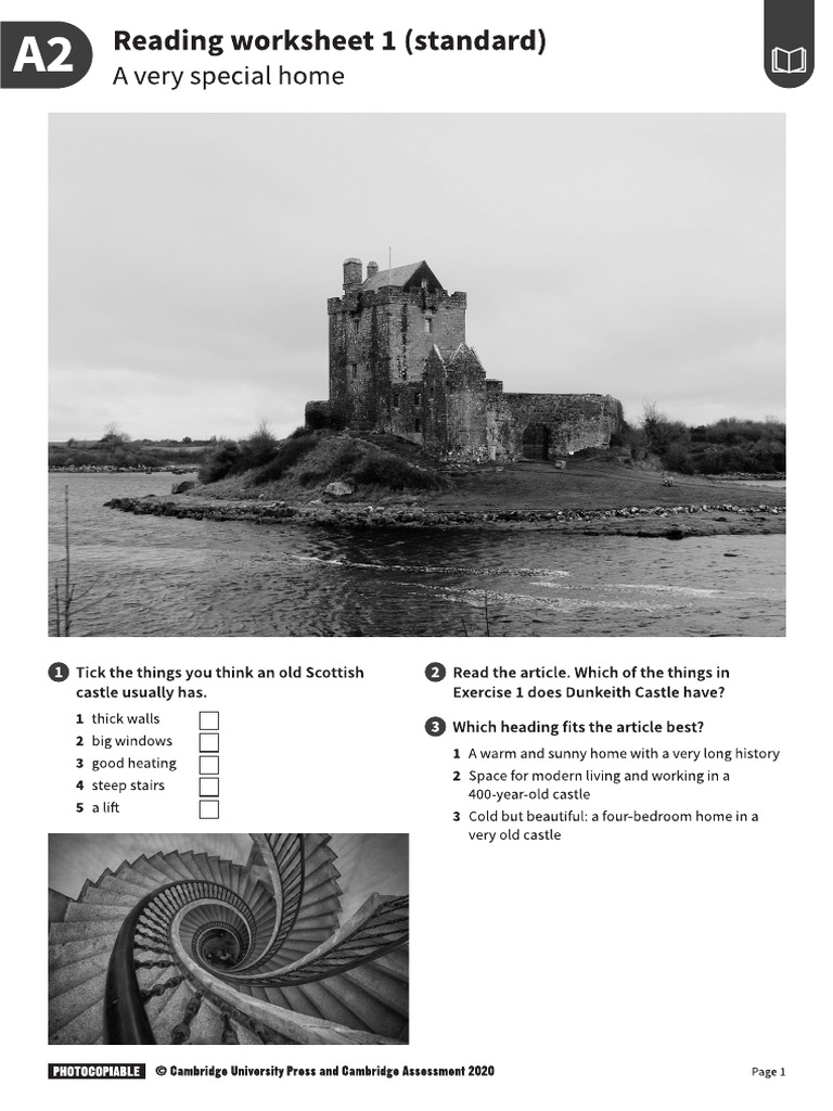 Reading Workseet 1 | PDF