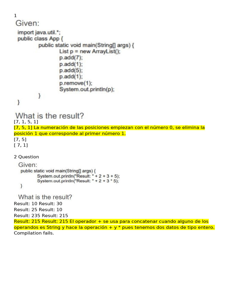 Ejercicio JAVA 1,2 | PDF