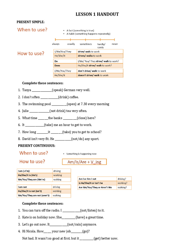 Lesson 1 Handout | PDF