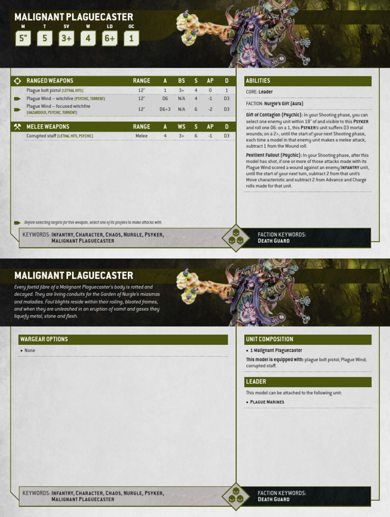 Malignant Plaguecaster | PDF