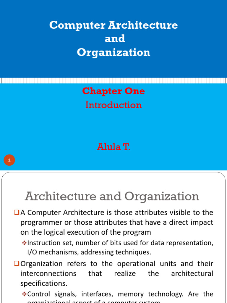 COA Chapter 1 | PDF | Central Processing Unit | Cpu Cache
