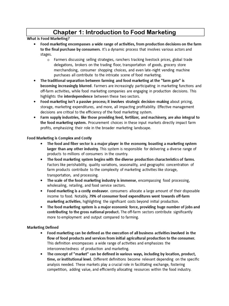 AGM Chapter (1-22) Summary | PDF | Agriculture | Marketing