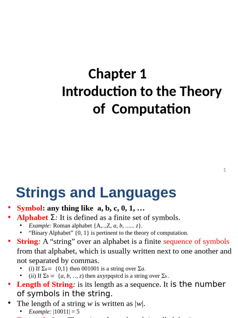 Chapter 1 Intro To The Theory of Computation2016 | PDF | Automata ...
