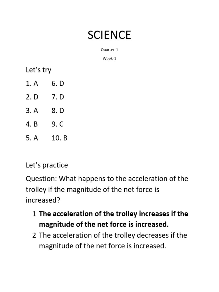 Science Week 1 | PDF