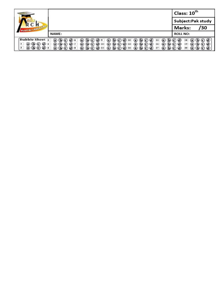 Pakstudy 10 S1 | PDF
