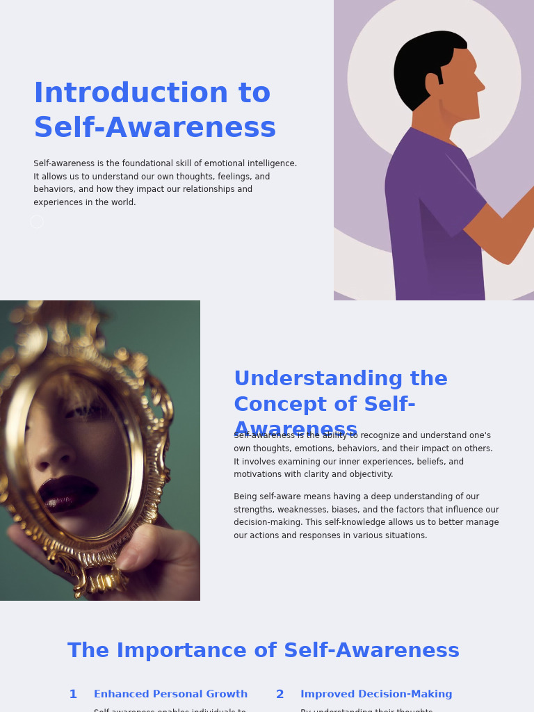 Self-Awareness: Key to Growth & EQ | PDF | Self Awareness | Empathy