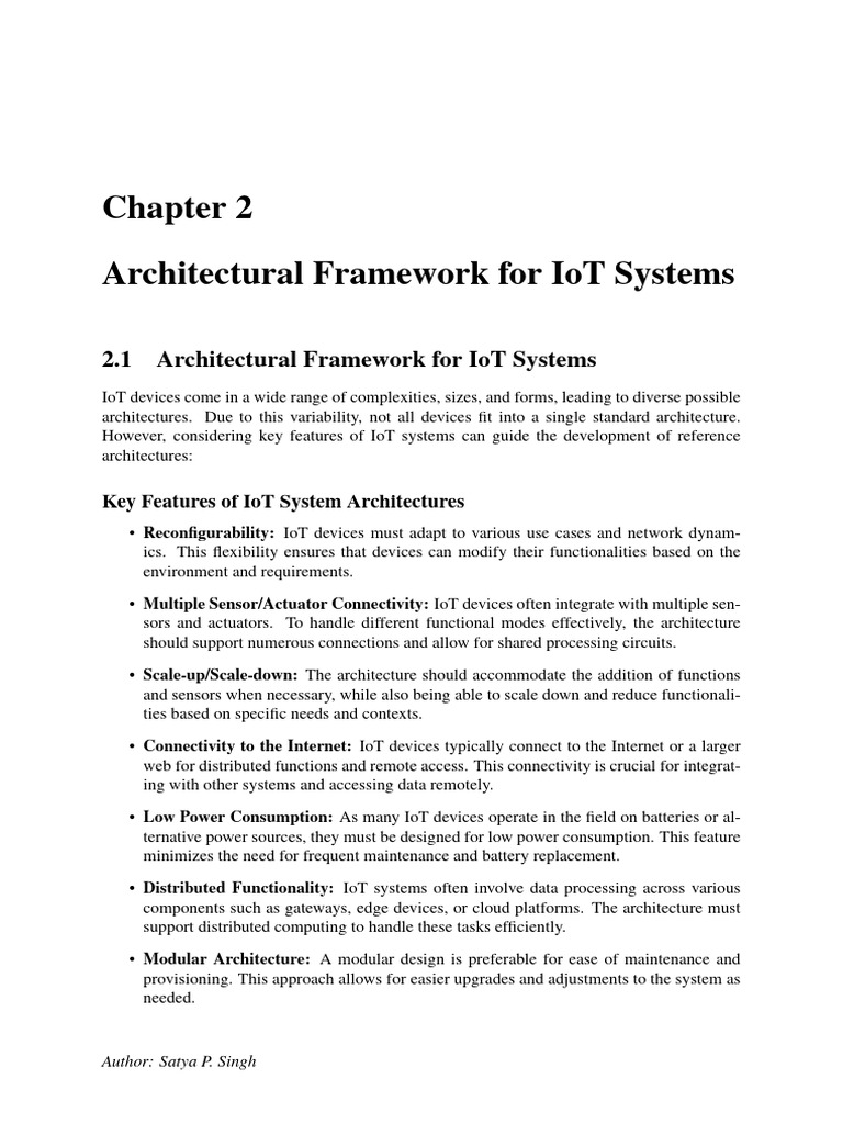 Unit - II Architectural Framework For IoT Systems | PDF | Internet Of Things | Computer Network