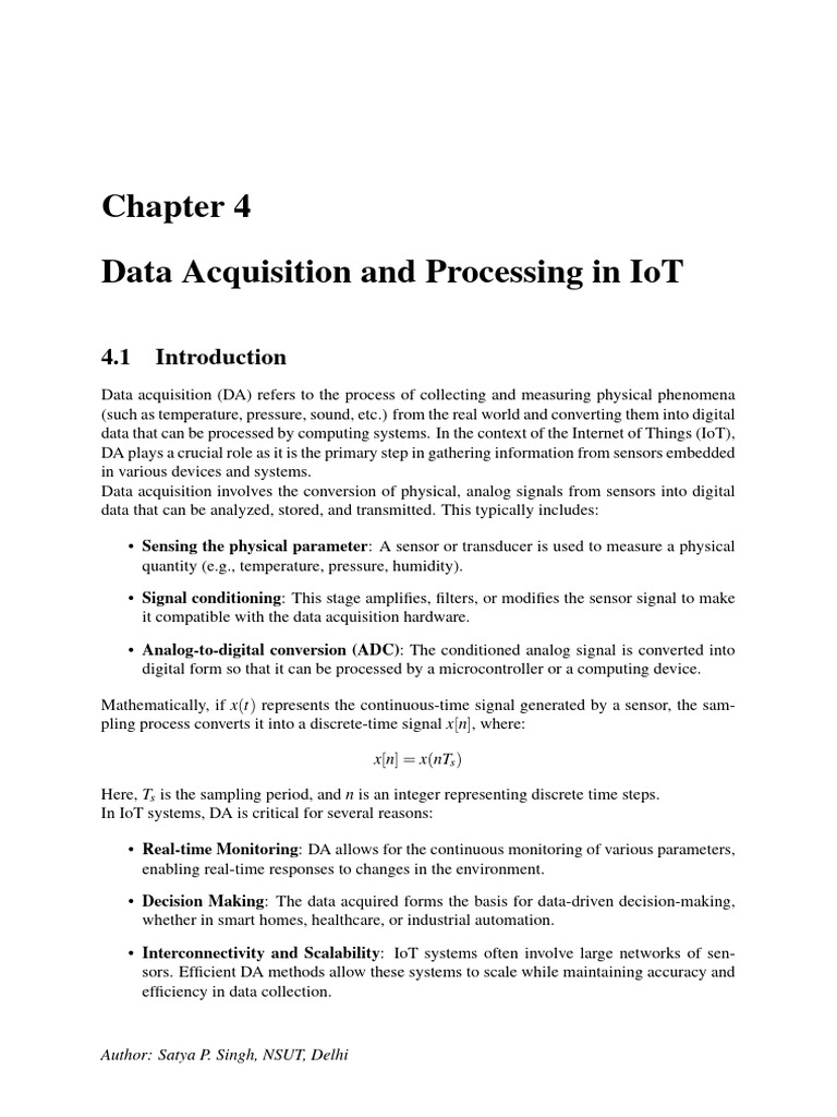 IoT Data Acquisition & Processing | PDF | Amplifier | Data Acquisition