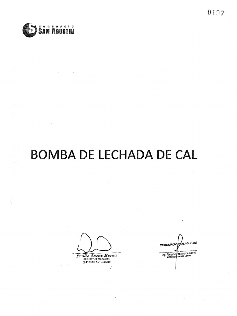 Bomba Lechada de Cal | PDF
