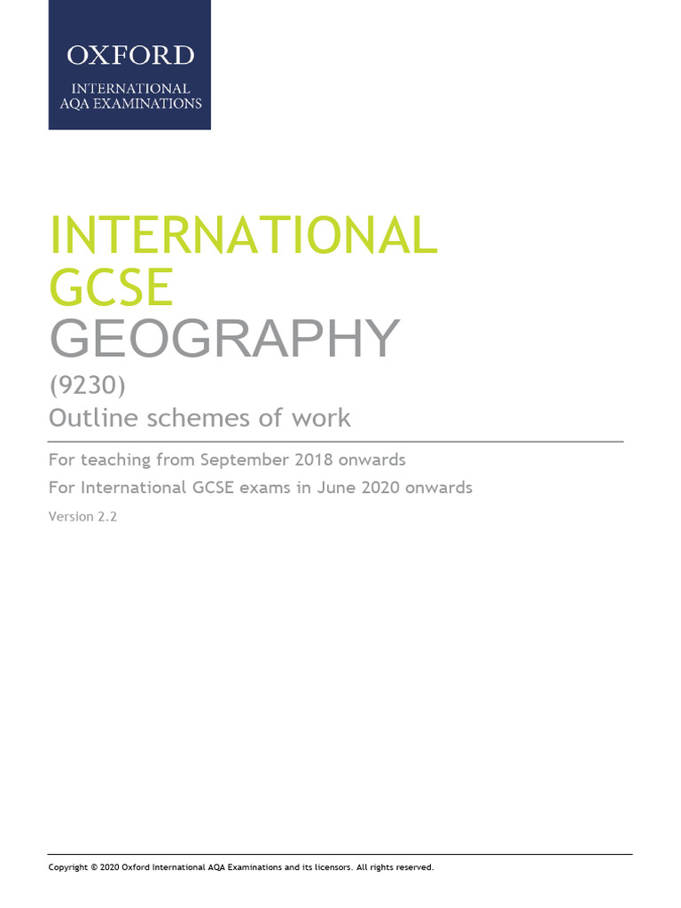 International Gcse Geography Schemes of Work | PDF | Coast | Map