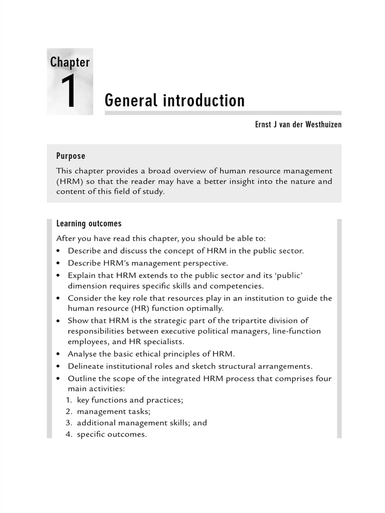 Chapter 1 | PDF | Human Resource Management | Employment
