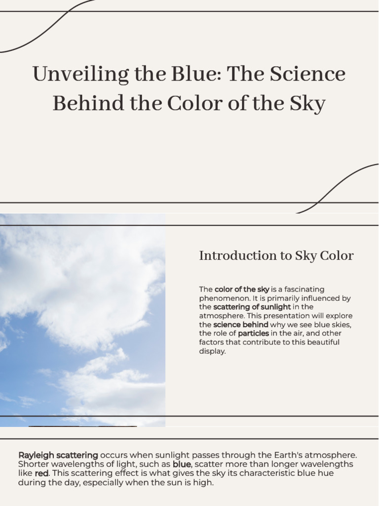 Slidesgo Unveiling The Blue The Science Behind The Color of The Sky ...
