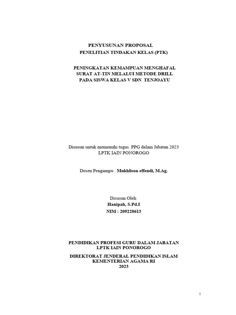 Fix Lk-11 PTK Hanipah | PDF