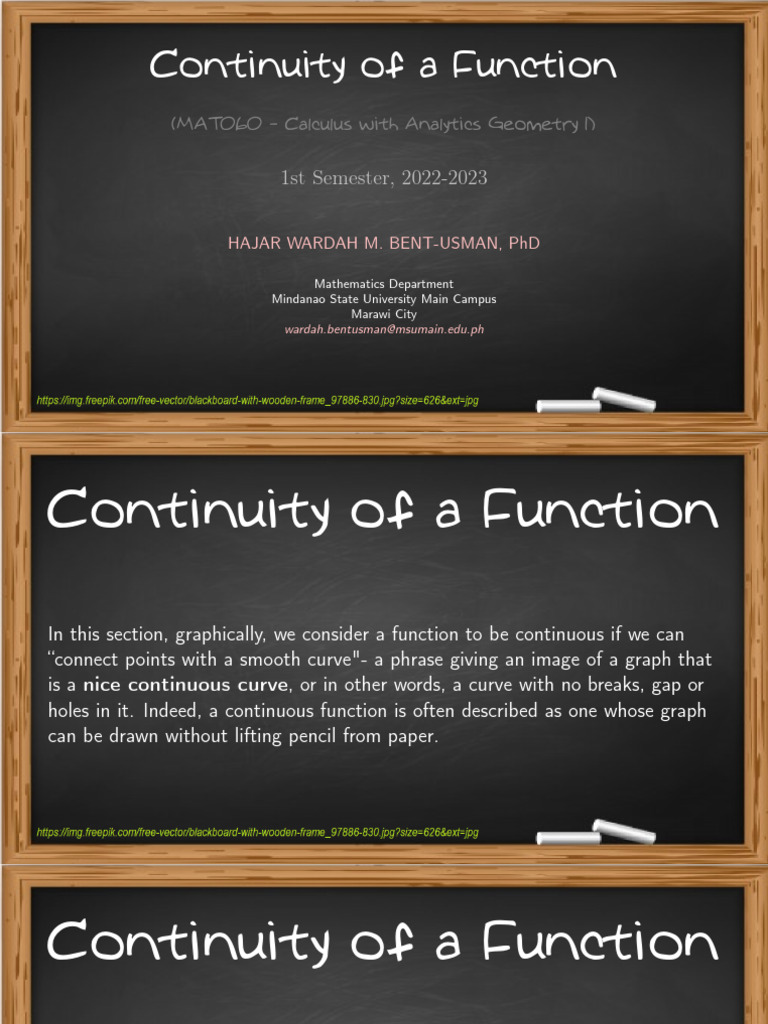 MAT060 - 8 - Continuity of A Function Bent Usman | PDF | Function ...