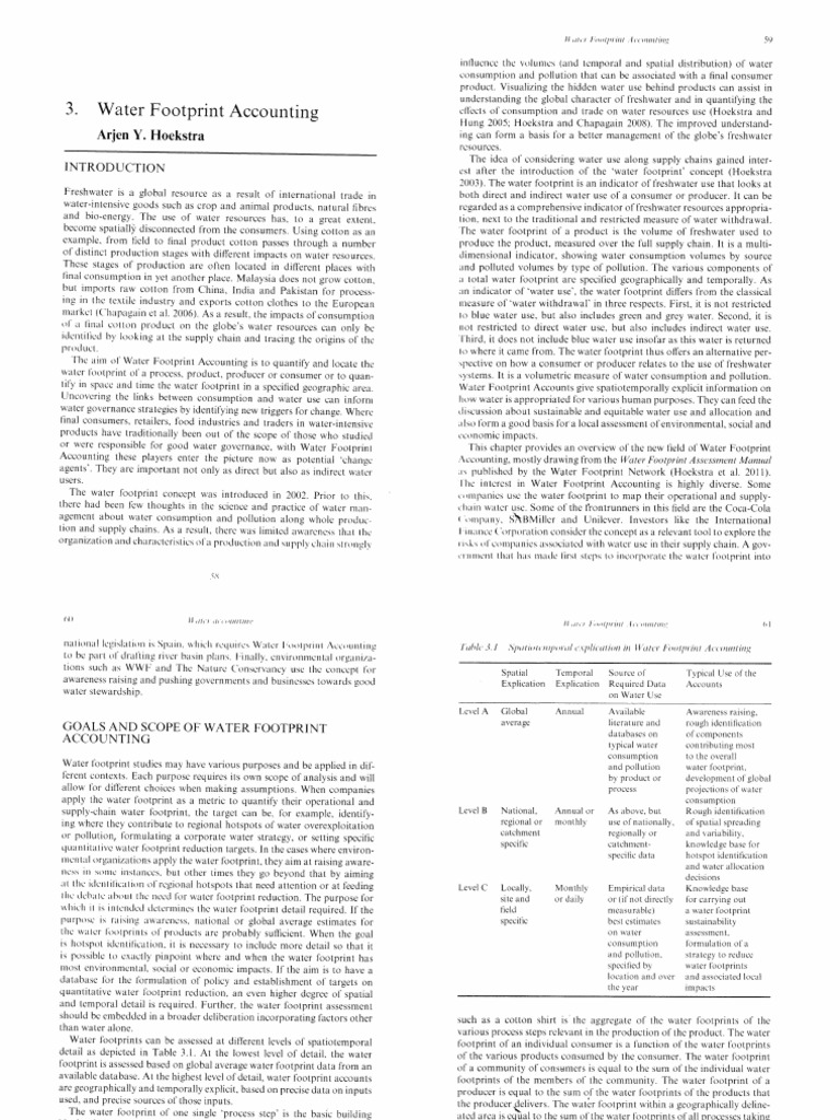 Understanding Water Footprint Accounting | PDF | Environment | Earth ...