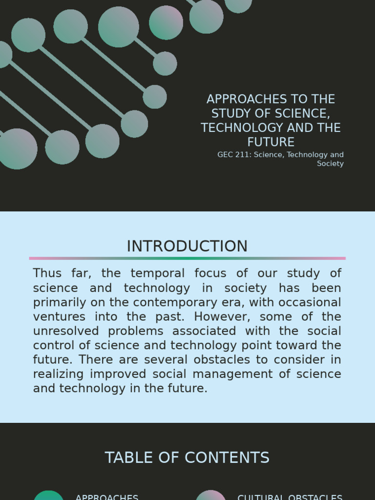 Approaches To The Study of Science, Technology and The Future | PDF ...