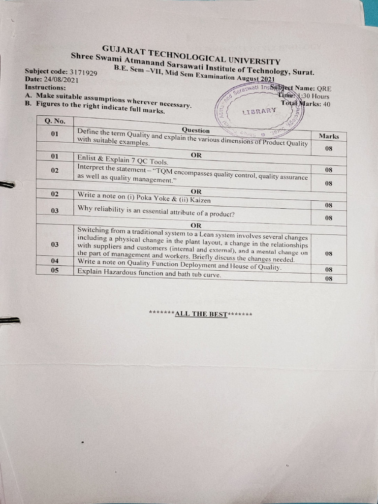 QRE Lab Manual - 240828 - 140211 | PDF | Quality Management | Business ...