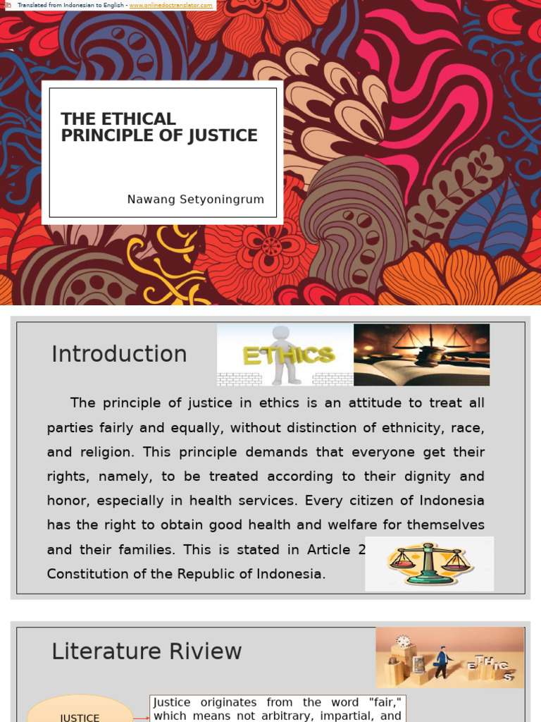 The Ethical Principle of Justice (Bu Roro) .Id - en | PDF | Justice ...