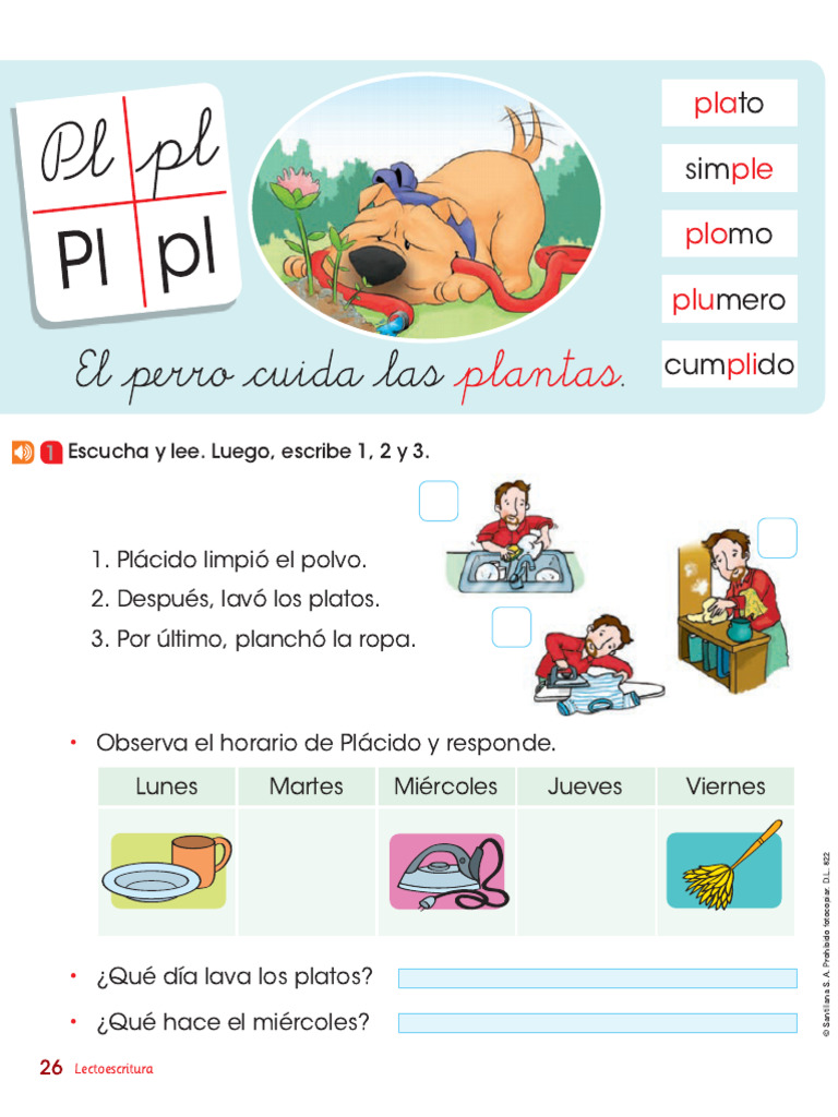 Actividades de Lectoescritura con 'Pl' y 'Pr' | PDF