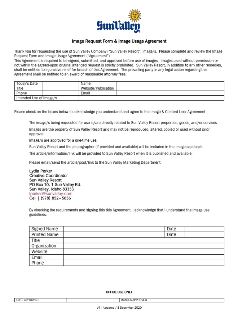 SVR ImageUser Agreement 2024 | PDF