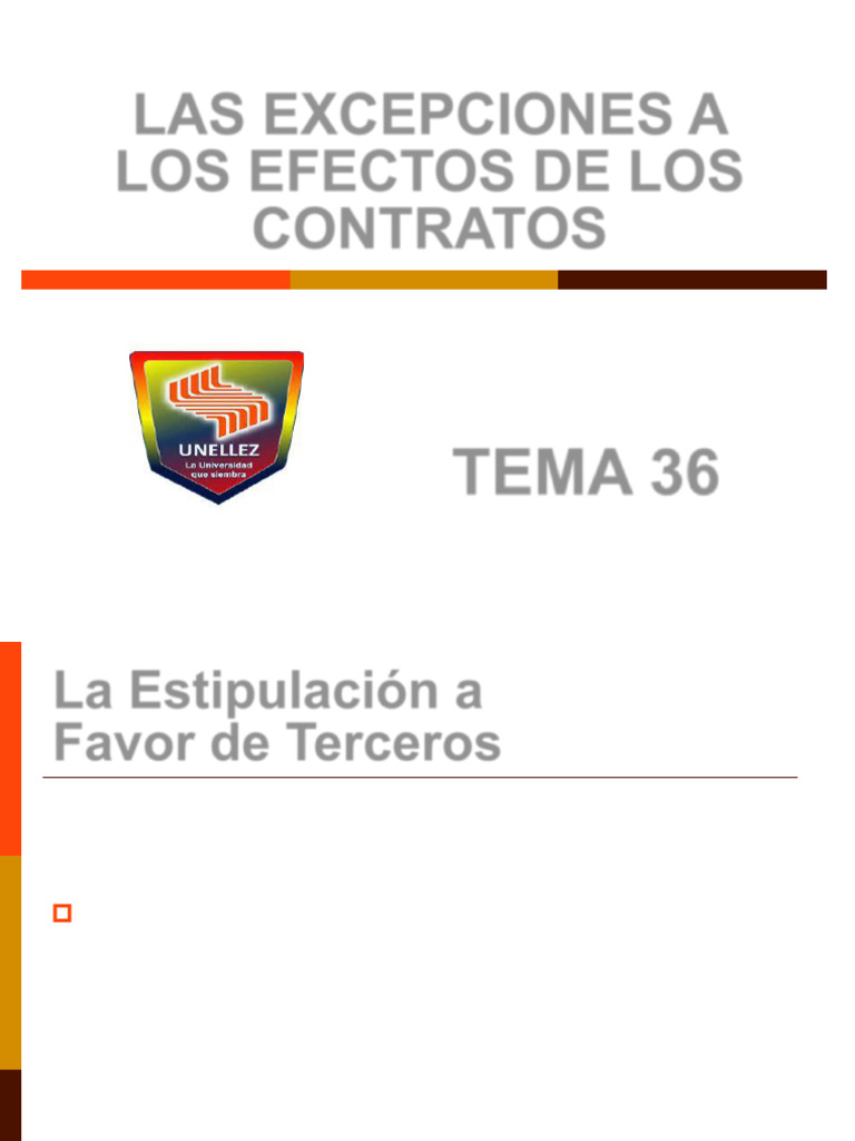 Tema 36. Las Excepciones A Los Efectos de Los Contratos | PDF