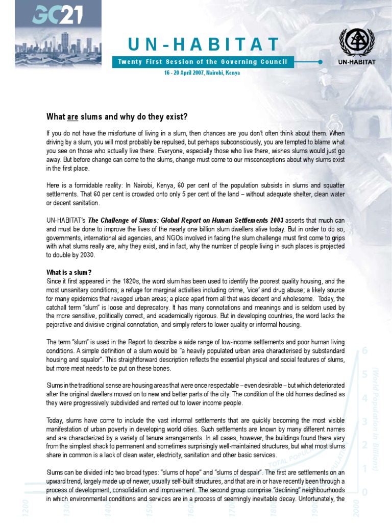 Understanding Slums: Causes and Characteristics | PDF | Slum | Urbanization