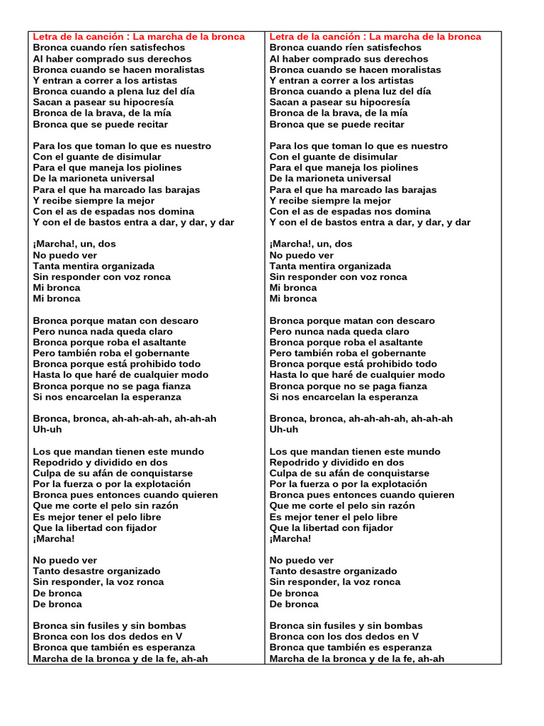 Letra de La Canción | PDF