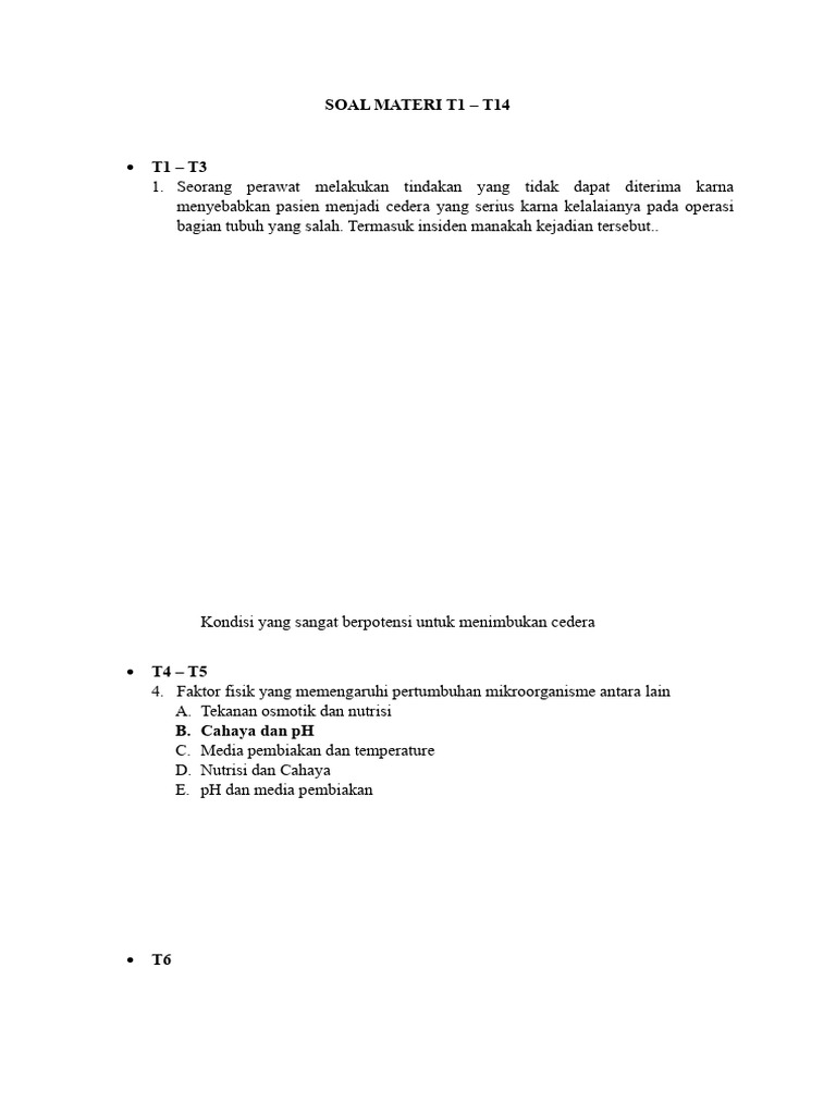 Soal Materi T1-T14 | PDF