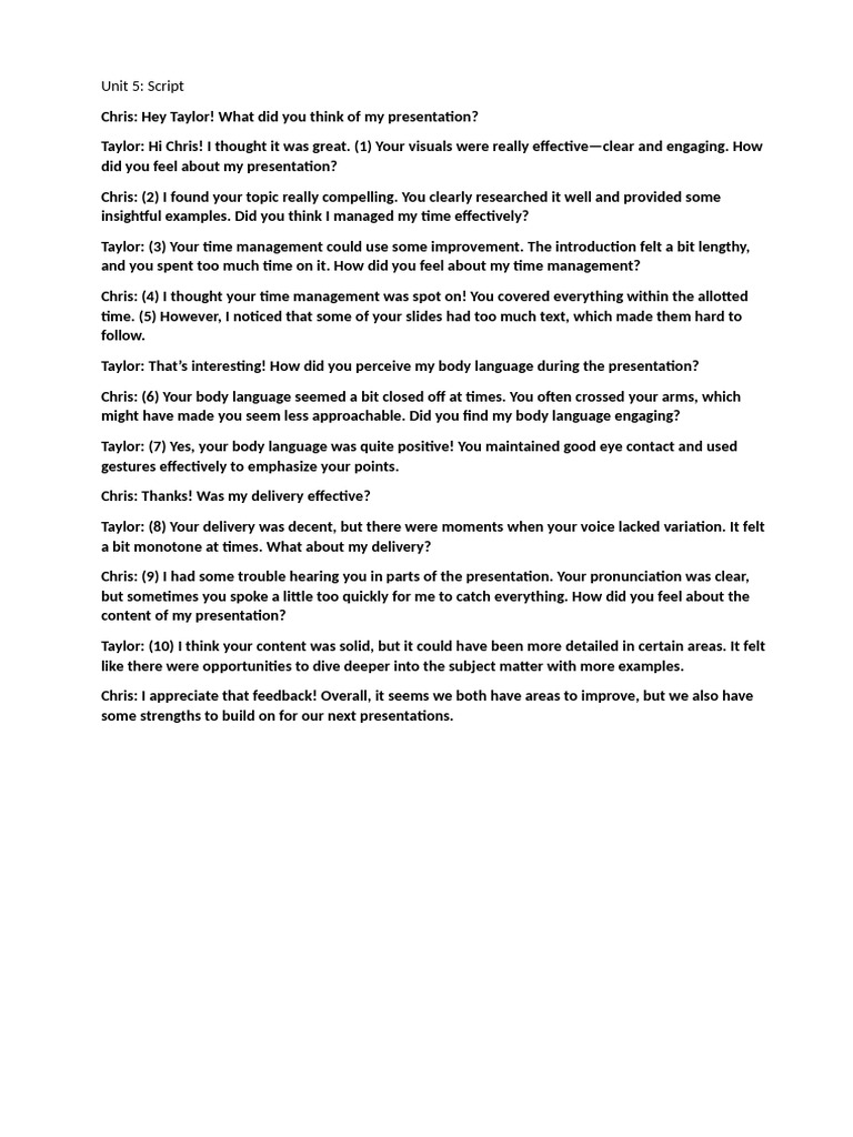 Speaking Unit 5,7 | PDF | Body Language