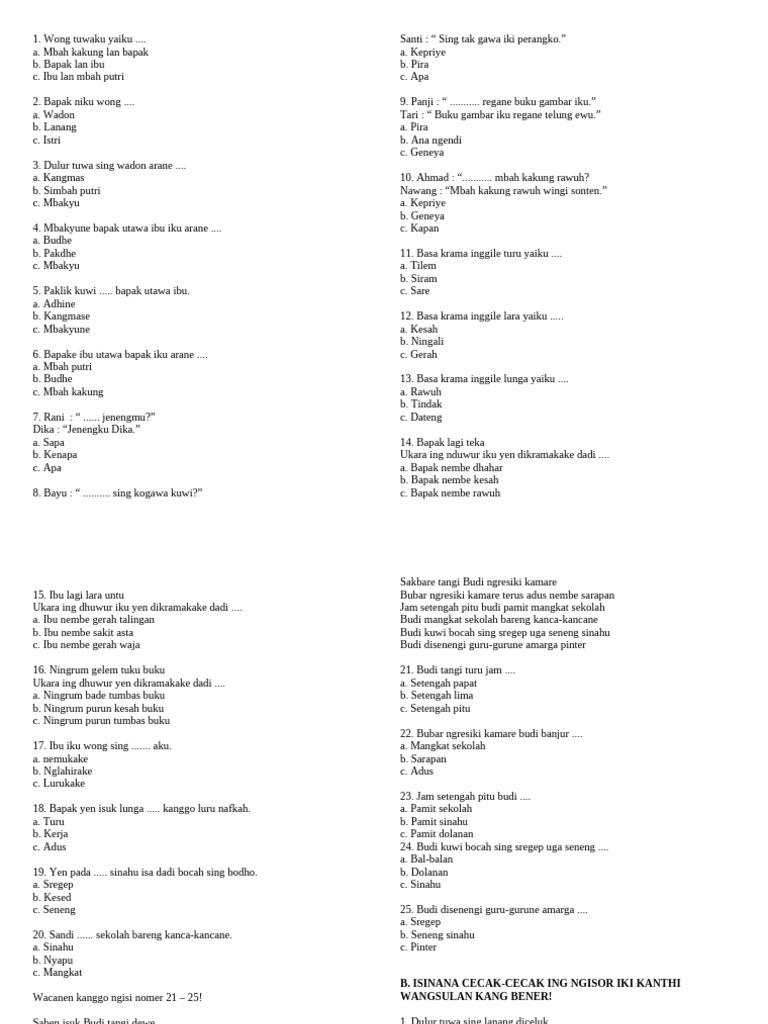 Bahasa Jawa | PDF