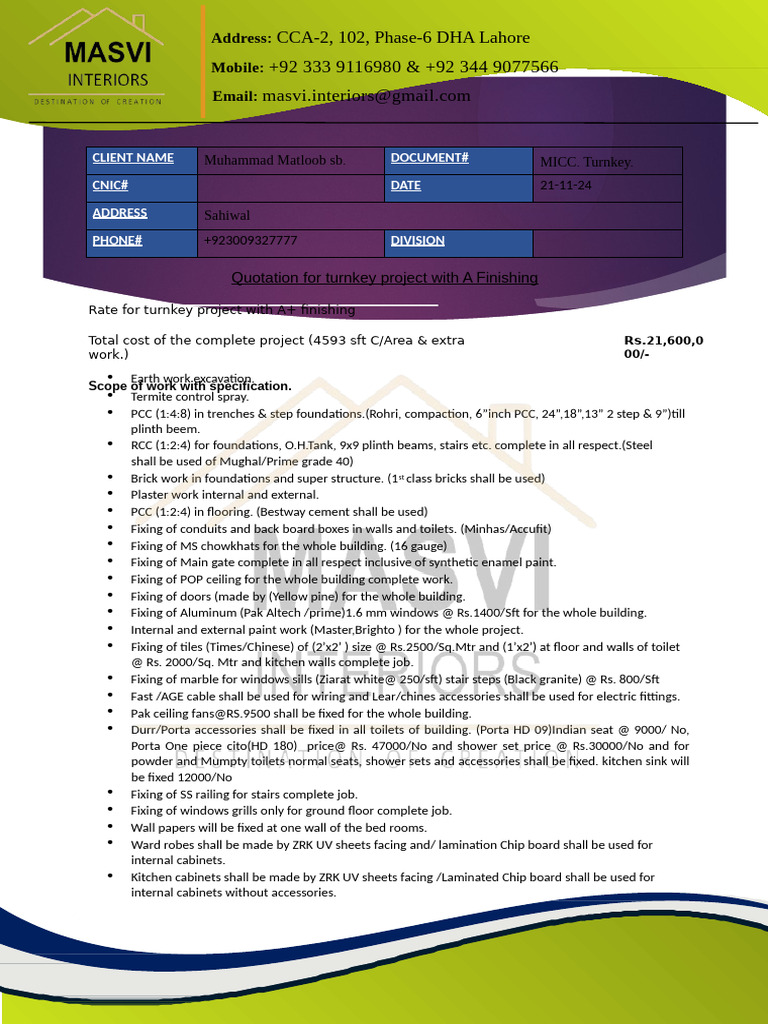 Matlob Sahiwal November, 2024 2nd Option | PDF | Mortar (Masonry ...