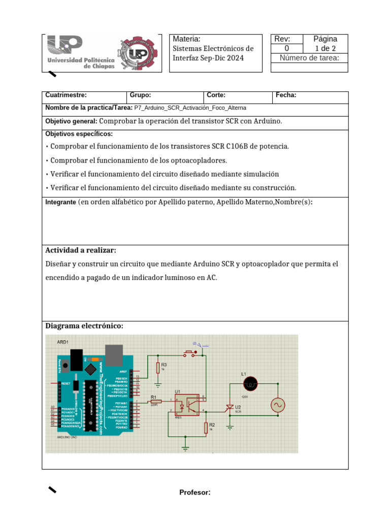 P7 Arduino SCR Activación Foco Alterna | PDF