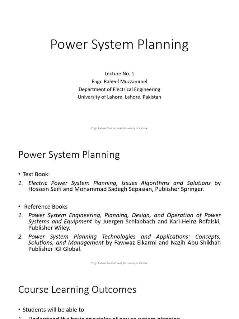 Power System Planning Overview | PDF | Electric Power Transmission ...