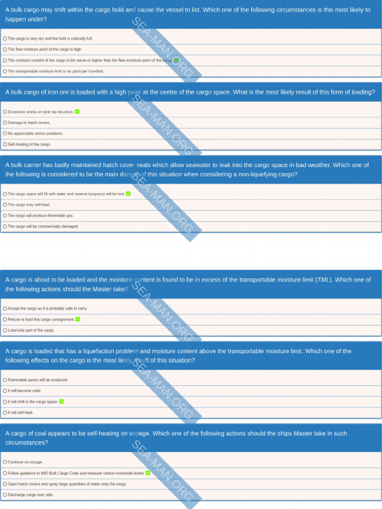Segul CBT 0068 Imsbc Code Answer | PDF