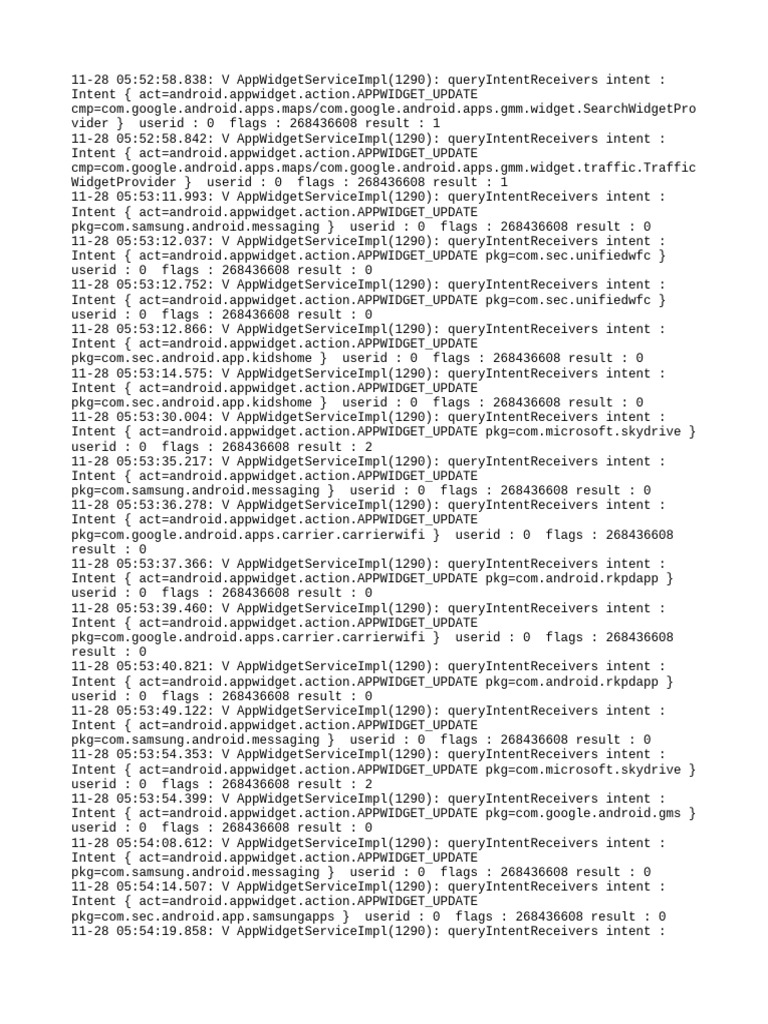 Appwidget History Log1 | PDF | Mobile Software | Alphabet Inc.