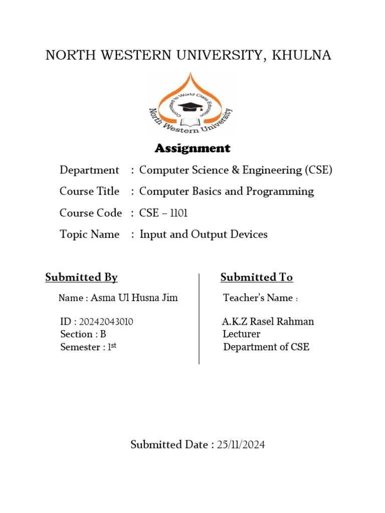 CSE Cover Page | PDF
