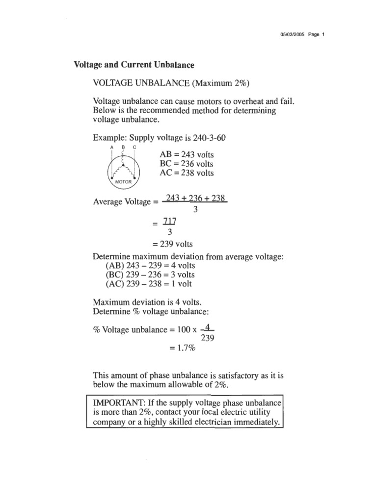 Current Unbalance | PDF