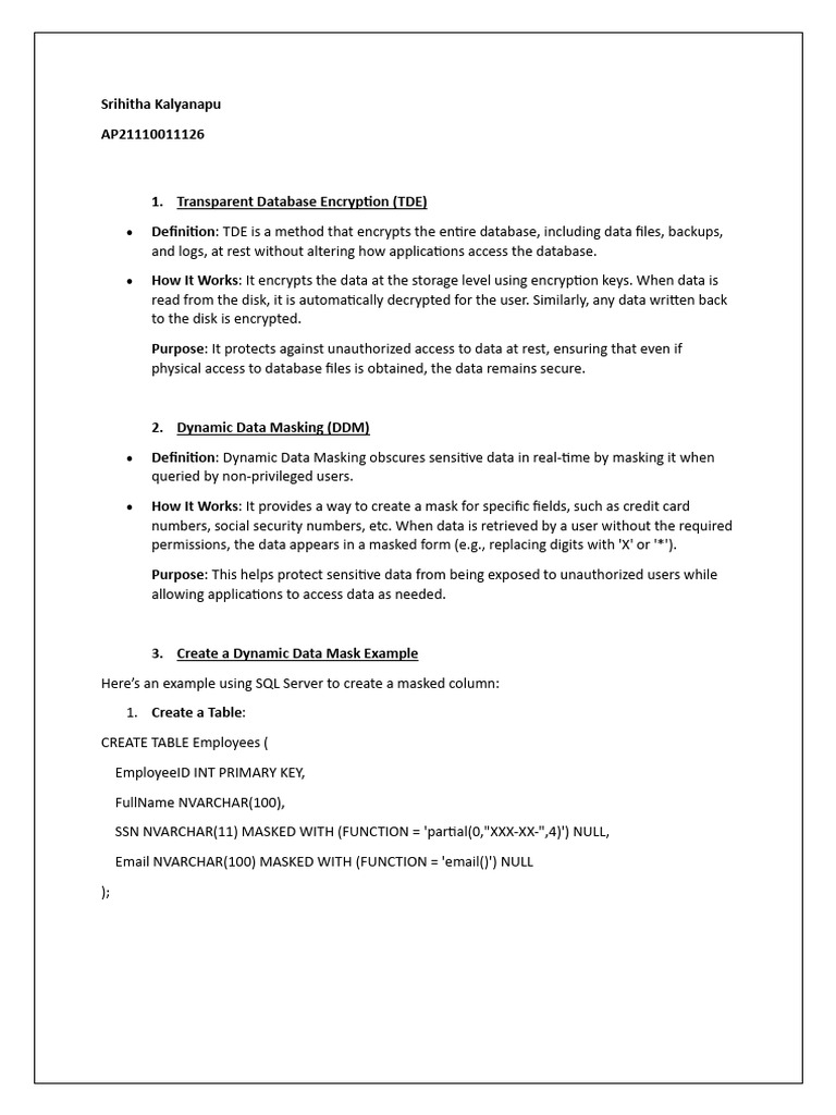AP21110011107 CDM Assignment-7 | PDF | Databases | Encryption