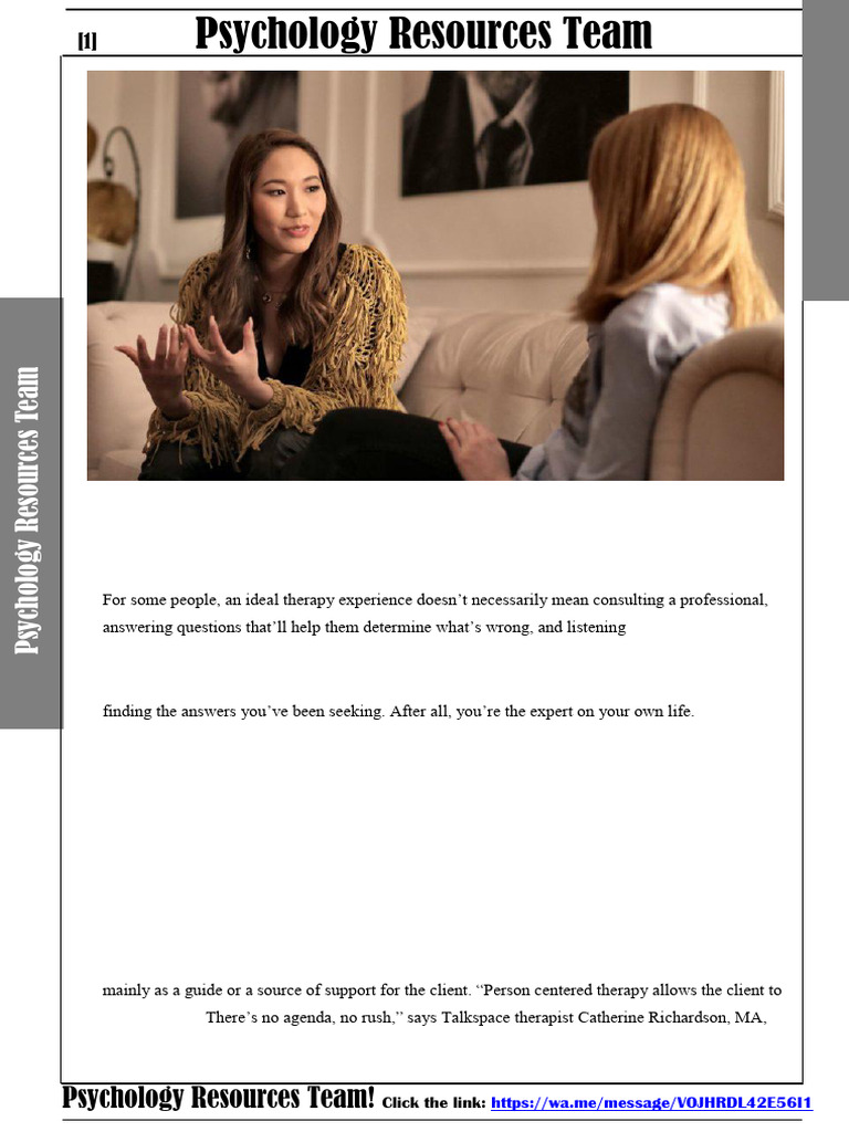 What Is Person (Client) Centered Therapy | PDF | Psychotherapy | Psychology