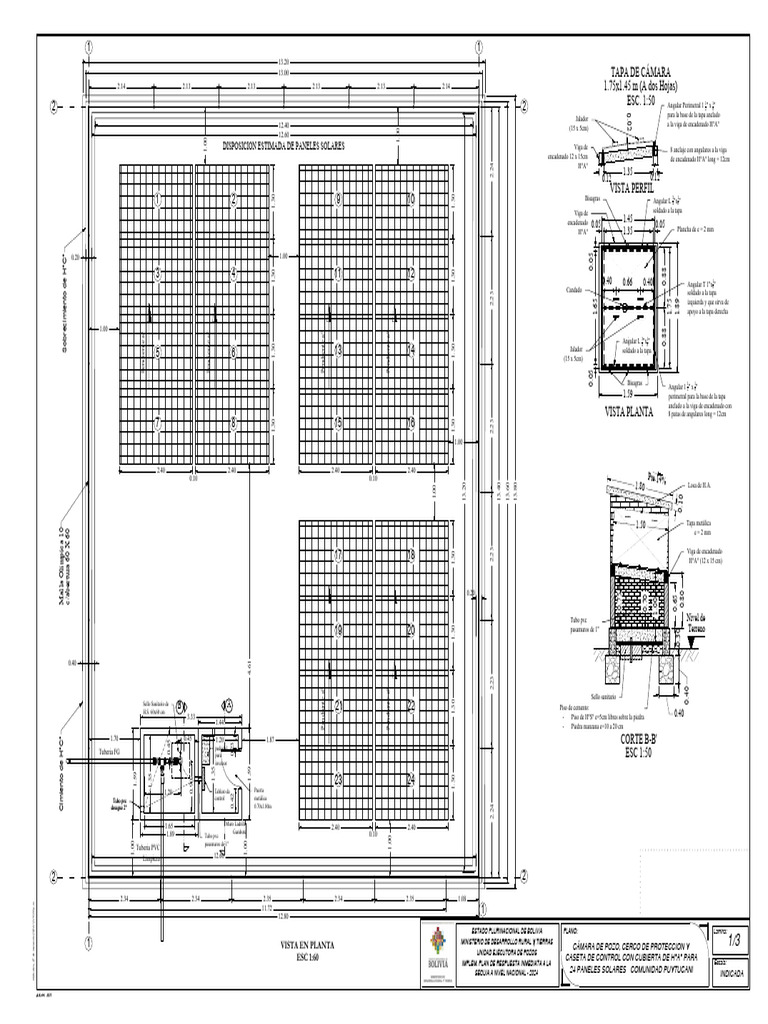 24 PANELES SOLARES - COMUNIDAD puytucani-CASETA Y CERCO - A3 | PDF | Ingeniería de Edificación ...