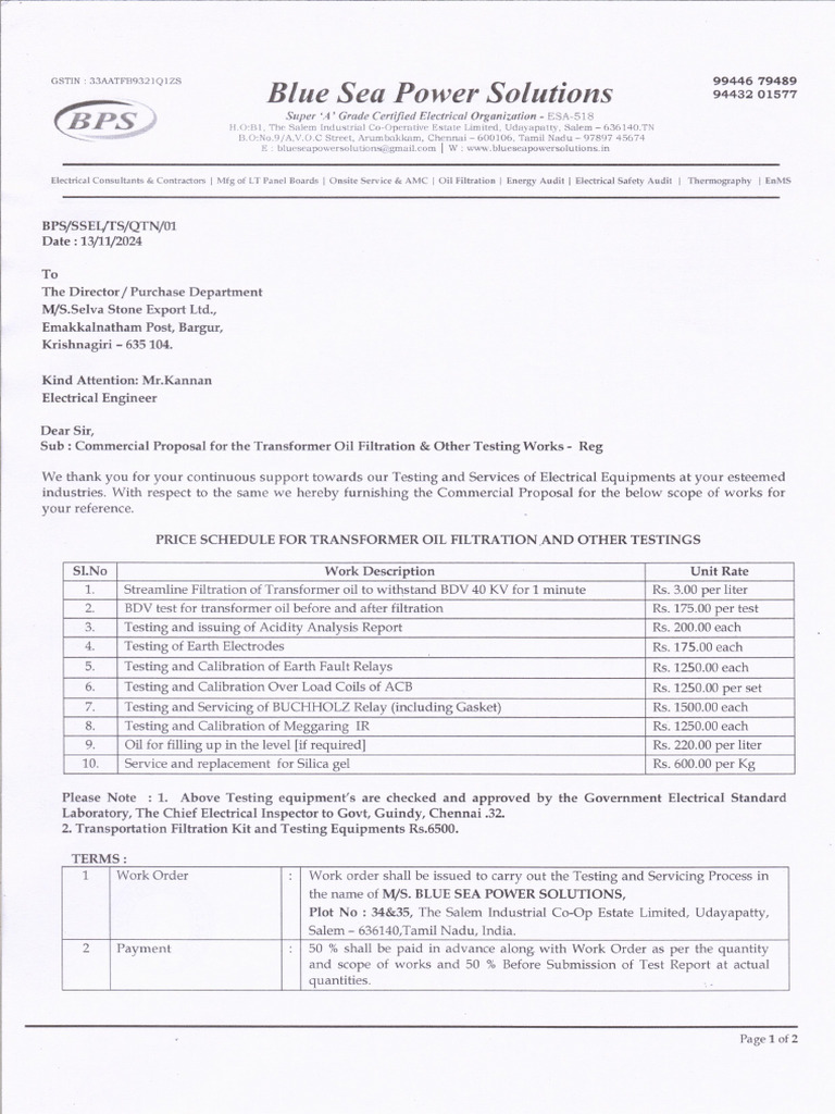 Work Order | PDF