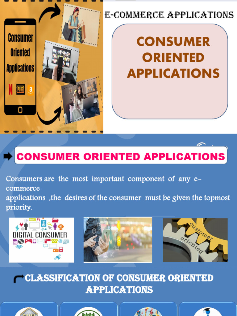 Consumer Oriented Applications in E Commerce | PDF | Banks | E Commerce