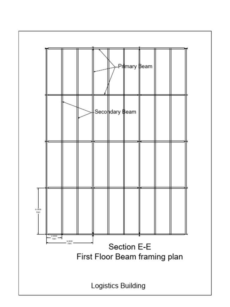 Logistics Building - First Beam Layout - Section EE | PDF