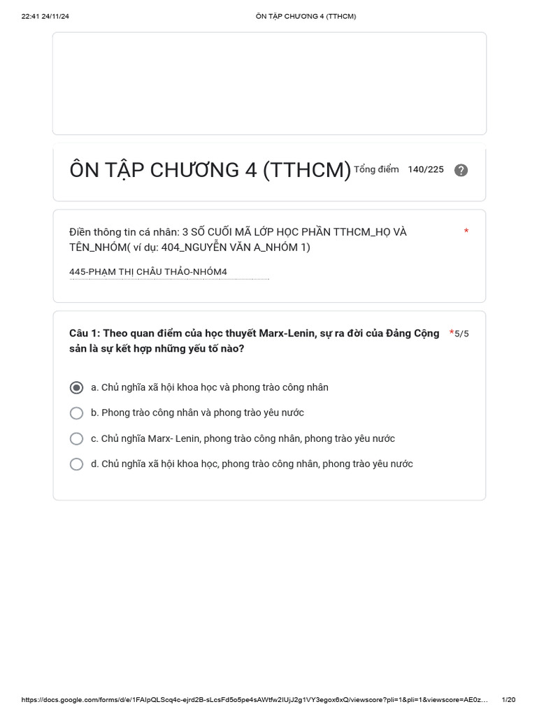 ÔN TẬP CHƯƠNG 4 (TTHCM) | PDF