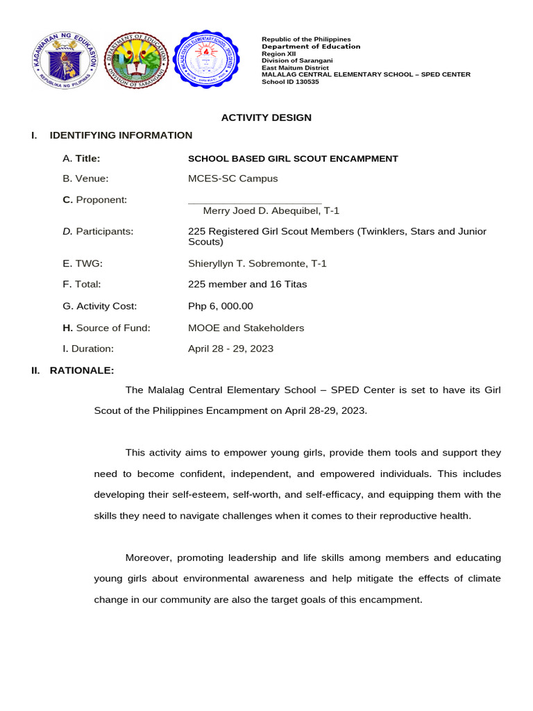 GSP Activity Design - 2023 | PDF