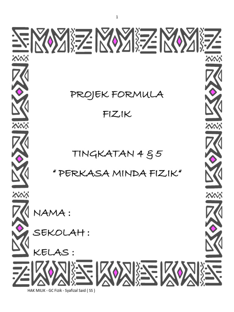 Formula Fizik 2022 - Ting. 4 & 5 | PDF