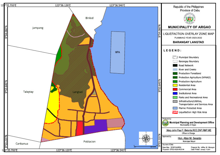 Liquefaction Overlay Zone Map Langtad | PDF