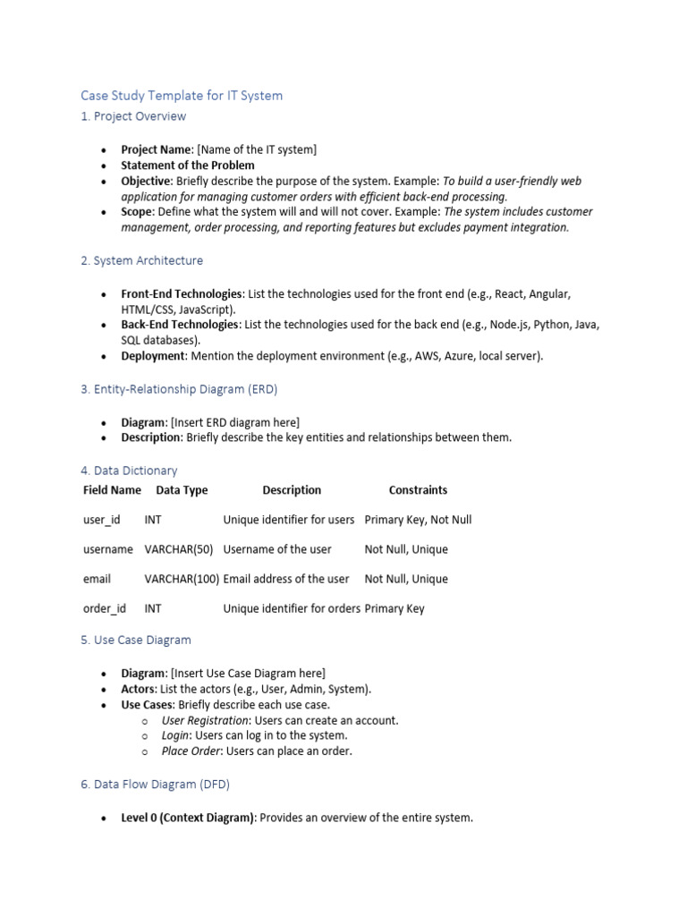 Case Study Guidelines | PDF | Use Case | Databases