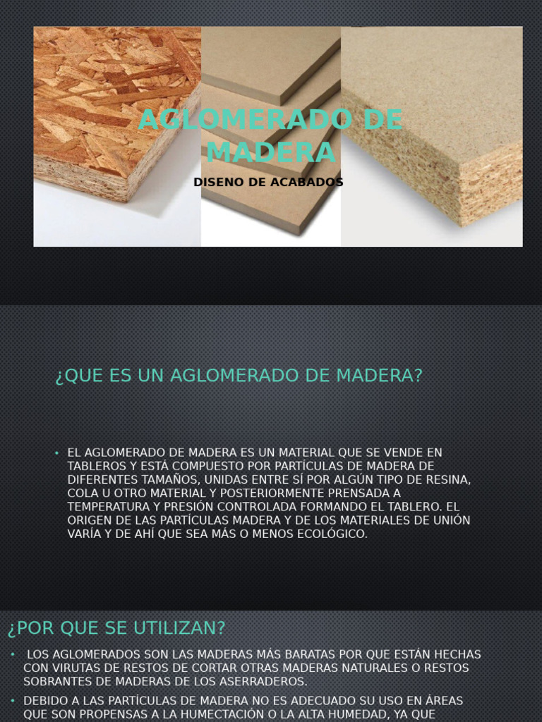 Aglomerado de Madera | PDF | Madera | Materiales
